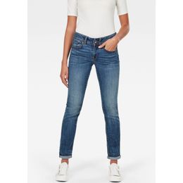 G-Star Raw G-STAR Damen Straight-Jeans "Midge Straight Women", blau, Gr. 30, Denim/Jeans, Obermaterial: 92% Baumwolle, 7% Polyester, 1% Elasthan, Jeans, mit