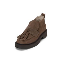 Marc O'Polo MARC O'POLO Damen Loafer "aus ge&ouml;ltem Veloursleder", Gr. 36, braun, Obermaterial: 100% Leder, unifarben, Schuhe