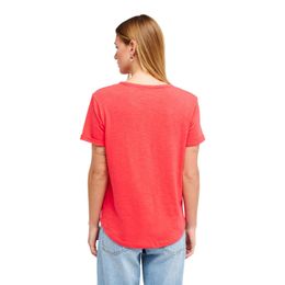 Roxy Damen T-Shirt "Oceanwave Regular Emby", rot, Gr. XS, Obermaterial: 60% Baumwolle, 40% Polyester., Shirts