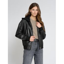 Maze Damen Blouson "42021287", schwarz, Gr. S, Obermaterial: 100% Lammleder. Innenfutter: 100% Baumwolle. &Auml;rmelfutter: 100% Polyester.
