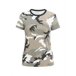 Brandit Damen Kurzarmshirt "Brandit Damen Ladies T-Shirt", gr&uuml;n, Gr. XS, gemustert, 100% Baumwolle, Shirts