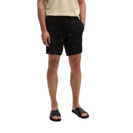 Marc O'Polo MARC O'POLO Herren Shorts "mit weichem Frottee-Blattmuster", schwarz, Gr. L, unifarben, Obermaterial: 100% Baumwolle, Hosen