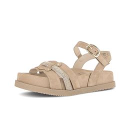 Gabor Damen Riemchensandale "Riemchensandale", Gr. 40, beige, Schuhe
