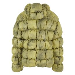 Karl Kani Herren Winterjacke "Karl Kani Karl Kani Sport Patch Square Quilted Puffer Jacket"lime gr&uuml;n, Gr. L, mehrfarbig, 100% Polyester, Jacken