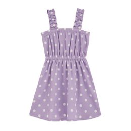 We Fashion Kleid M&auml;dchen Gr&ouml;&szlig;e 110/116 lavendel / wei&szlig;