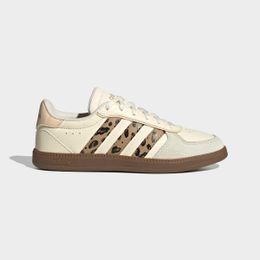 M&auml;dchen Sneaker "BREAKNET SLEEK KIDS", adidas Sportswear, Gr. 38,5cream wei&szlig;, cardboard, sand strata, Leder, Synthetik, Schuhe, inspiriert vom Design