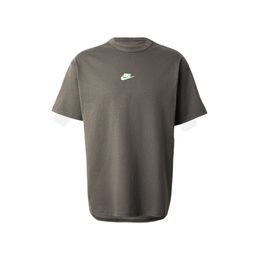 Nike Sportswear T-Shirt 'PREM ESS' Herren Gr&ouml;&szlig;e XL dunkelgrau / apfel