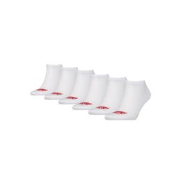 Levi's LEVI'S Herren Sneakersocken "Socken LEVIS LOW CUT BATWING LOGO 6P RECYCLED CO 6er Pack", Gr. 39, wei&szlig;, Obermaterial: 73% Baumwolle CO. 22% Polyester