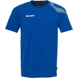 Kempa Herren Trainingsshirt "Trainings-T-Shirt Core 26", blau, Gr. S, Obermaterial: 82% Baumwolle CO(Bio). 15% Viskose CV. 3% Elasthan EL., Shirts