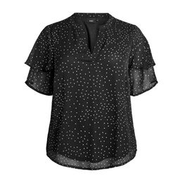 Zizzi Blouse 'Doru' female size 5XL/6XL Black / White