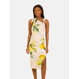 Lipsy Kleid Damen Gr&ouml;&szlig;e 40 gelb / gr&uuml;n / wei&szlig; Sommerkleid