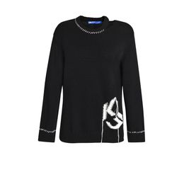 KARL LAGERFELD JEANS Pullover Damen Gr&ouml;&szlig;e XS schwarz / wei&szlig;