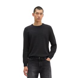 Marc O'Polo MARC O'POLO Herren Rundhalspullover "aus reiner Bio-Baumwolle", schwarz, Gr. S, unifarben, Obermaterial: 100% Baumwolle, Pullover