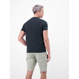 Lerros Herren T-Shirt, schwarz, Gr. XXXL, unifarben, Web, Obermaterial: 75% Baumwolle, 25% Polyester, Shirts, mit Logo Stickerei