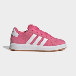 M&auml;dchen Sneaker "GRAND COURT 00S", adidas Sportswear, Gr. 33pink fusion, ftwr wei&szlig;, gum10, Leder, Synthetik, Schuhe, Design auf den Spuren des adidas