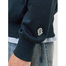 Jack & Jones PlusSize Herren Kapuzensweatshirt "JORFREDERIKSBERG MONOGRAM SWEAT HOOD PLS", schwarz, Gr. 5XL, JACK & JONES PLUSSIZE, unifarben, angeraute Sweatware,