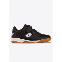 Lotto Kinder Hallenschuh, Gr. 25, schwarz-wei&szlig;, Synthetik, Schuhe, mit Klettverschluss