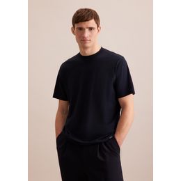 Seidensticker Herren T-Shirt, blau, Gr. XXL, unifarben, 100% Baumwolle, Shirts, 1/2 Rundhals Uni