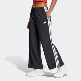 Damen Sporthose "ESSENTIALS 3-STREIFEN LIFESTYLE WOVEN PARACHUTE", schwarz-wei&szlig;, Gr. XL, adidas Sportswear, Obermaterial: 100% Polyamid, Hosen,
