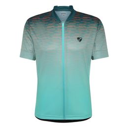 Ziener Herren Radtrikot "NELETE-Z", blau, Gr. 48, Obermaterial: 100% Polyester. Obermaterial 2: 90% Polyester, 10% Elasthan, Trikots