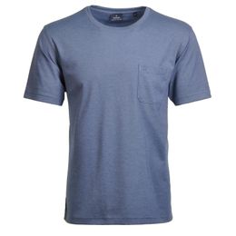 Ragman Herren T-Shirt, blau, Gr. S, Jersey, 61% Baumwolle, 39% Polyester, Shirts