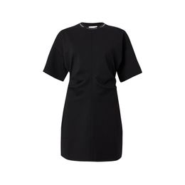 Calvin Klein Jeans Kleid 'Milano Draped' Damen Gr&ouml;&szlig;e 48/50 schwarz / wei&szlig; Sommerkleid