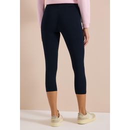 Cecil Damen Leggingsuniversal blau, Gr. XL, unifarben, Web, Obermaterial: 95% Baumwolle, 5% Elasthan, Hosen, in 3/4-L&auml;nge