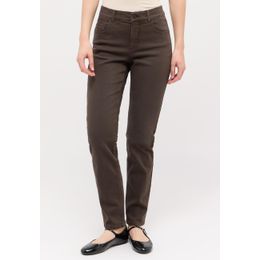 Angels Damen Straight-Jeans "CICI", braun, Gr. 42, Denim/Jeans, Obermaterial: 92% Baumwolle, 6% Polyester, 2% Elasthan, Jeans, Straight-Schnitt, Slim