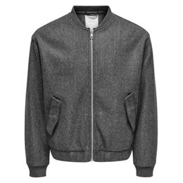 Only & Sons &Uuml;bergangsjacke 'ONSWorf Life' Herren Gr&ouml;&szlig;e L graumeliert Sommerjacke