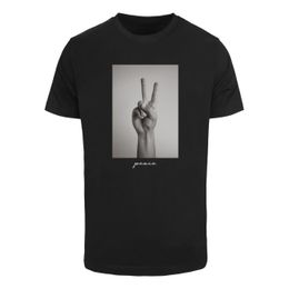 MisterTee Herren T-Shirt "MisterTee Herren Peace Sign Tee", schwarz, Gr. XL, unifarben, 100% Baumwolle, Shirts