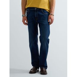 Replay Herren Straight-Jeans "Aideen", blau, Gr. 34, Denim/Jeans, Obermaterial: 99% Baumwolle, 1% Elasthan, Jeans, im 5-Pocket-Stil