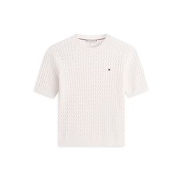 Tommy Hilfiger Pullover 'Cable Short Sleeve' Damen Gr&ouml;&szlig;e XL beige