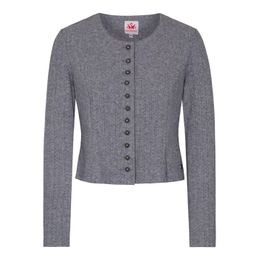 Spieth & Wensky SPIETH & WENSKY Damen Trachtenstrickjacke "Dietzing", grau, Gr. 32, uni, Obermaterial: 50% Viskose CV. 24% Polyester PES. 22% Polyamid PA. 4%