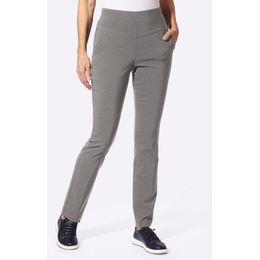 Casual Looks Damen Schlupfhose, grau, Gr. 48, unifarben, 72% Viskose, 25% Polyamid, 3% Elasthan, Hosen
