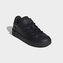 M&auml;dchen Sneaker "GRAND COURT 3.0 F&Uuml;R KINDER", adidas Sportswear, Gr. 31, schwarz, Synthetik, Textil, Schuhe, mit Klettverschluss, f&uuml;r Kinder