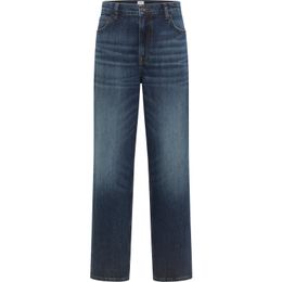 Mustang Herren Loose-fit-Jeans "Herren Style Vermont Loose", blau, Gr. 33, unifarben, Denim/Jeans, 99% Baumwolle, 1% Elasthan, Jeans
