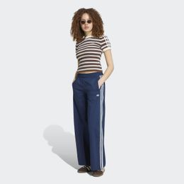 Damen Sporthose "WIDE LEG PANTS", blau, Gr. L, adidas originals, Obermaterial: 100% Baumwolle, Hosen, f&uuml;r Erwachsene, mit Gummizug, aus Baumwolle,