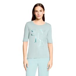 Betty Barclay Damen Kurzarmshirt "Damen kurzarm", blau, Basic, Gr. 44, Jersey, Obermaterial: 95% Viskose, 5% Elasthan, Shirts
