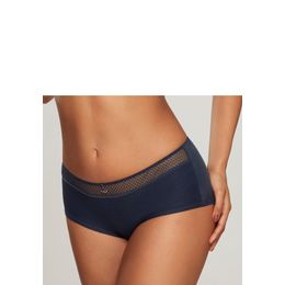 Damen Panty, NUANCE BY LASCANA, Gr. 52, blau, Microtouch, Obermaterial: 85% Polyamid, 15% Elasthan, Unterhosen, mit feiner Zierschleife und