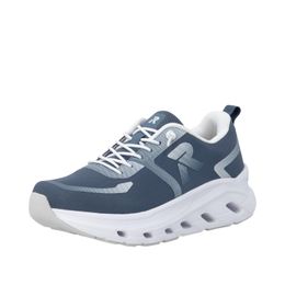 RIEKER SPORT Damen Slip-On Sneaker, Gr. 40, blau, Textil, Schuhe, Schlupfschuh, Freizeitsneaker, Halbschuh mit softem Schaftrand