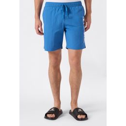 Champion Herren Badeshorts "Beachshort Standard Fit", blau, Gr. XL, unifarben, Web, Polyamid, Badehosen, mit Logostickerei, unifarben, pflegeleicht,