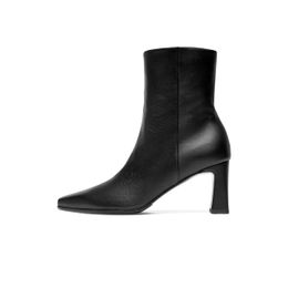 Henry Stevens Damen Schlupfboots "Madison ZB70 Businessschuh", Gr. 40, schwarz, Ziegennappa, Schuhe, Damen Stiefelette mit Absatz handgefertigt,