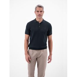 Lerros Herren Poloshirt, schwarz, Gr. XXL, unifarben, Single Jersey, Obermaterial: 100% Baumwolle, Shirts, mit Strick-Struktur