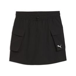 Puma Damen Jerseyrock "Wardrobe Essentials Cargorock Damen", schwarz, Gr. XS, Obermaterial: 100% Nylon, R&ouml;cke