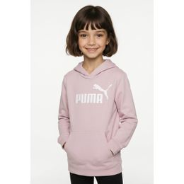 Puma M&auml;dchen Kapuzensweatshirt "ESS NO 1 LOGO HOODIE FL G", rosa, Gr. 128, bedruckt, Fleece, Obermaterial: 66% Baumwolle, 34% Polyester, Sweatshirts,