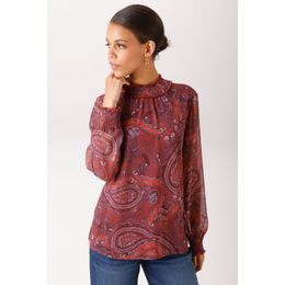 Aniston CASUAL Damen Schlupfbluse, rot, Gr. 36, Paisley, bedruckt, Chiffon, Obermaterial: 100% Polyester. Futter: 95% Viskose, 5% Elasthan, Blusen,