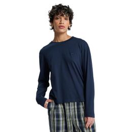 Quiksilver Damen Langarmshirt "Essential", blau, Gr. M, Obermaterial: 100% Baumwolle., Shirts
