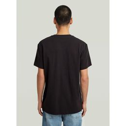 G-Star Raw G-STAR Herren T-Shirt "Spray G Logo T-Shirt"dk schwarz, Gr. S, Obermaterial: 100% Baumwolle, Shirts