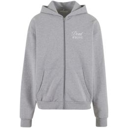 Herren Sweatjacke "Upscale by Mister Tee Dangerous Grounds Oversize Zip Hoody"erdgrau, Gr. XL, UPSCALE BY MISTER TEE, 100% Baumwolle, Sweatjacken