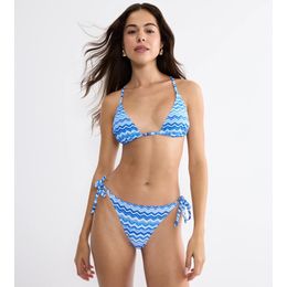 Triumph Damen Triangel-Bikini-Top "Mix & Match Summer N pt", blau, Gr. 36, Microfaser, Obermaterial: 77% Polyamid, 23% Elasthan, Bikini-Oberteile,